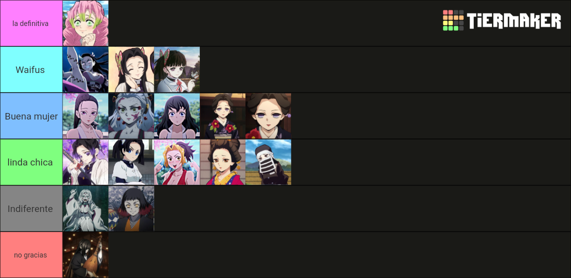 Demon slayer waifu Tier List (Community Rankings) - TierMaker Demon slayer waifu Tier List (Community Rankings) - TierMaker