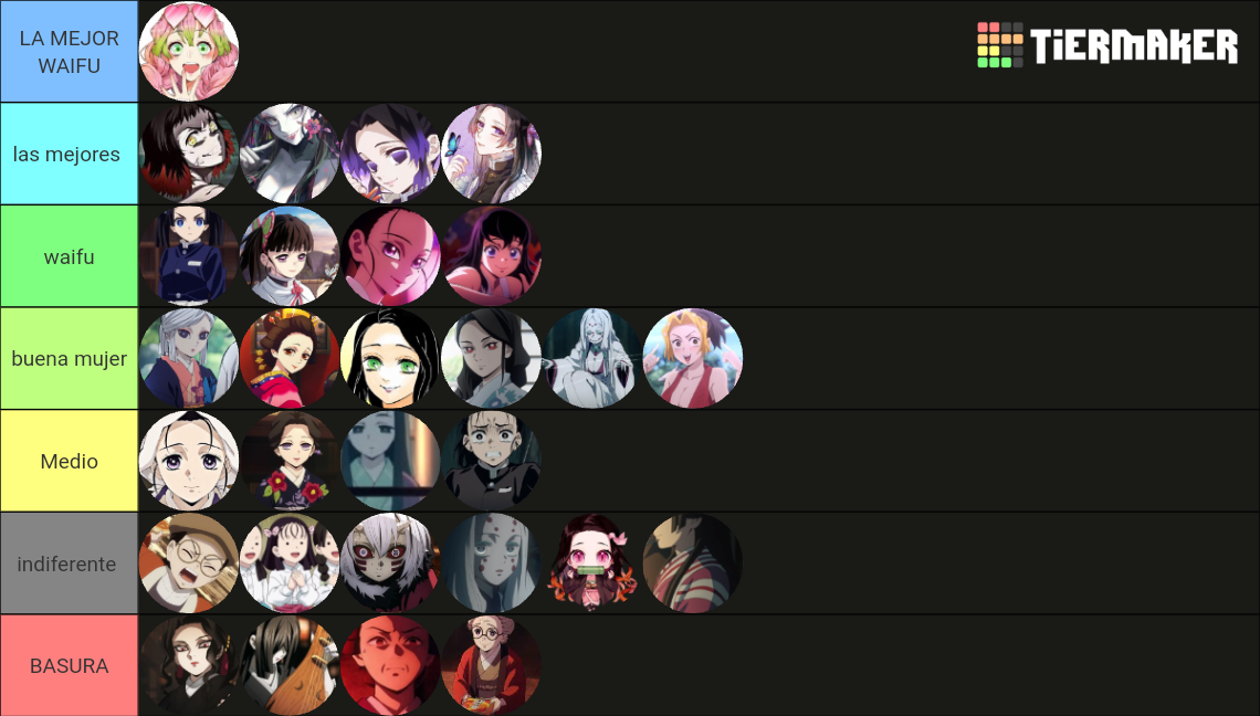 Demon Slayer Waifu TIER LIST BEST GIRL OF Kimetsu no Yaiba 3 Tier List ...