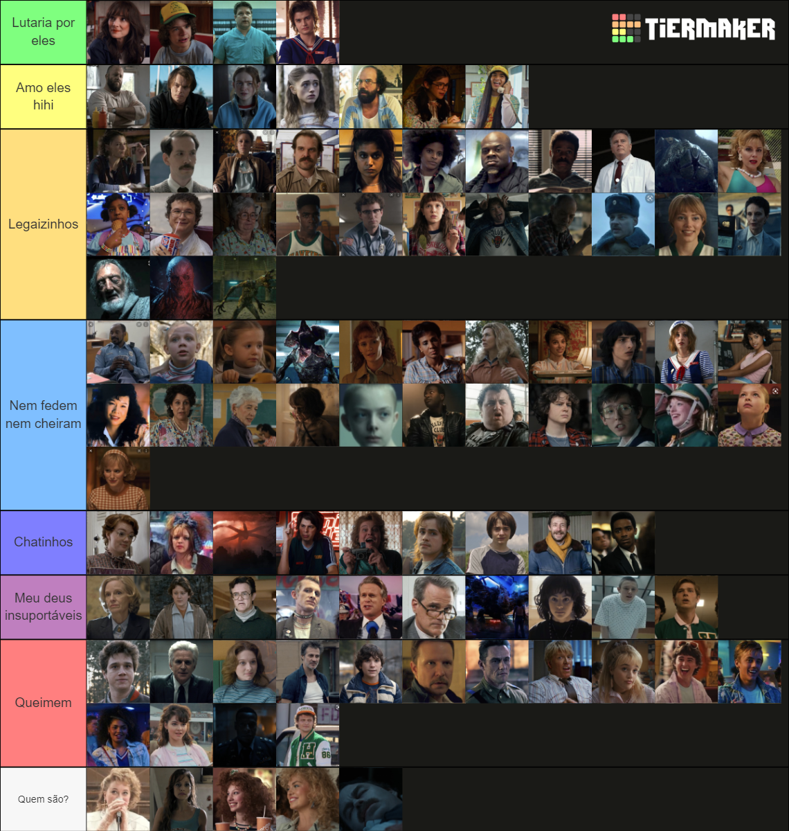 100 Stranger things characters Tier List (Community Rankings) - TierMaker