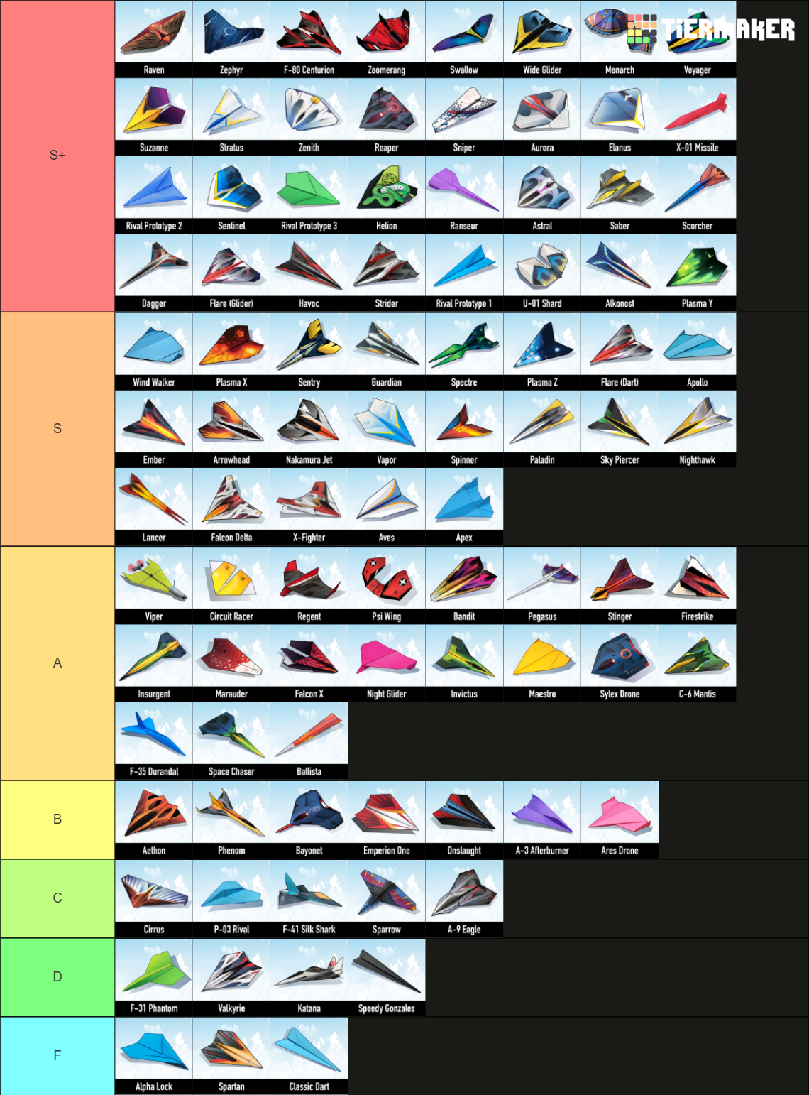 Foldable Flight's Paper Airplanes Tier List (Community Rankings ...