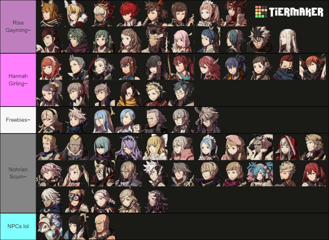 Fire Emblem Fates -All Paths- Tier List (Community Rankings) - TierMaker