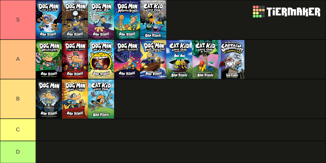 dog man books Tier List (Community Rankings) - TierMaker