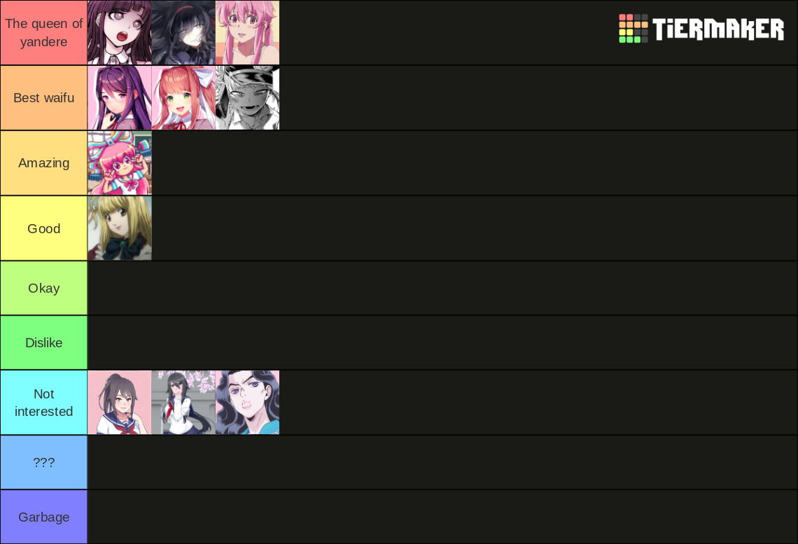 Best Yandere Girls List Tier List (Community Rankings) - TierMaker