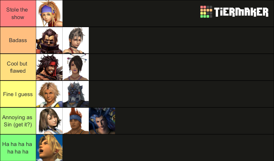 Final Fantasy Characters Tier List (Community Rankings) - TierMaker