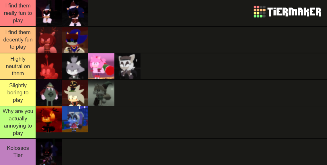 Sonic.exe: The Disaster 1.3 Character Tier List (Community Rankings ...