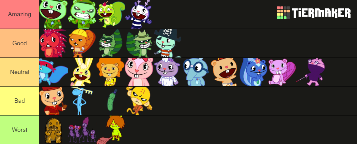 All Happy Tree Friends characters (Yes, ALLL!) Tier List (Community ...