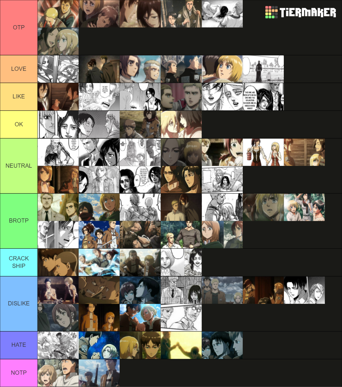 AOT/SNK SHIPS Tier List (Community Rankings) - TierMaker