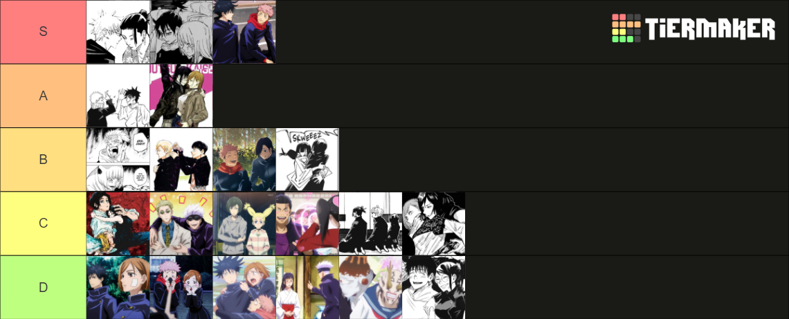 Jujutsu Kaisen Ships Tier List (Community Rankings) - TierMaker
