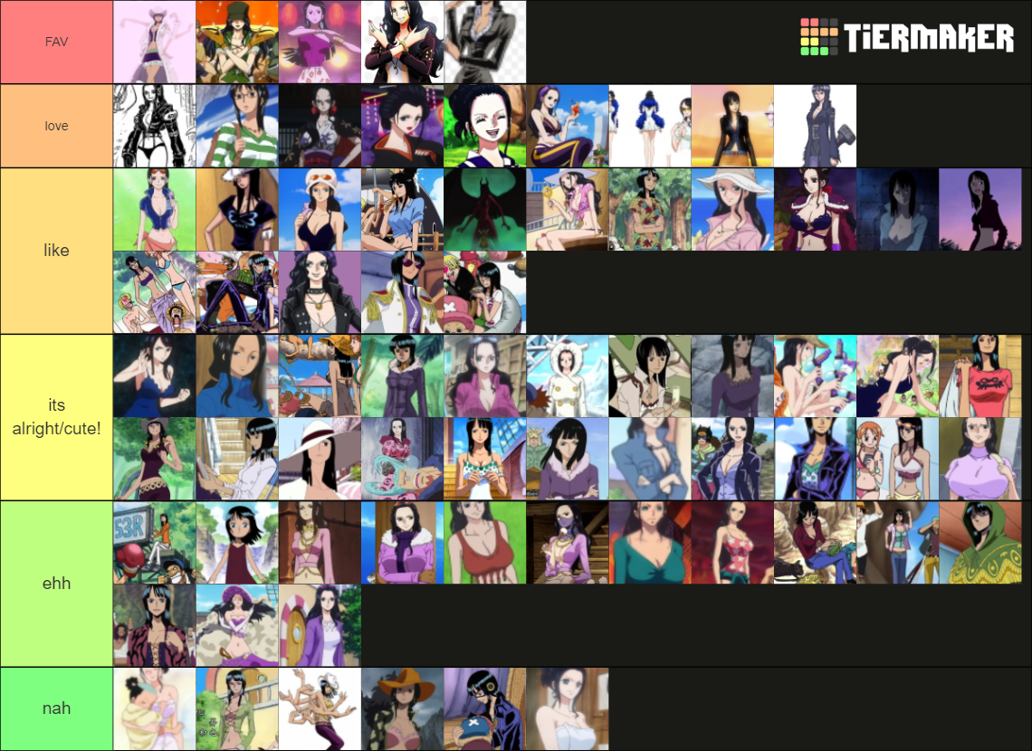 Nico Robin Outfits (One Piece: Show, Movies, Manga, & OPs) Tier List (Community Rankings ...