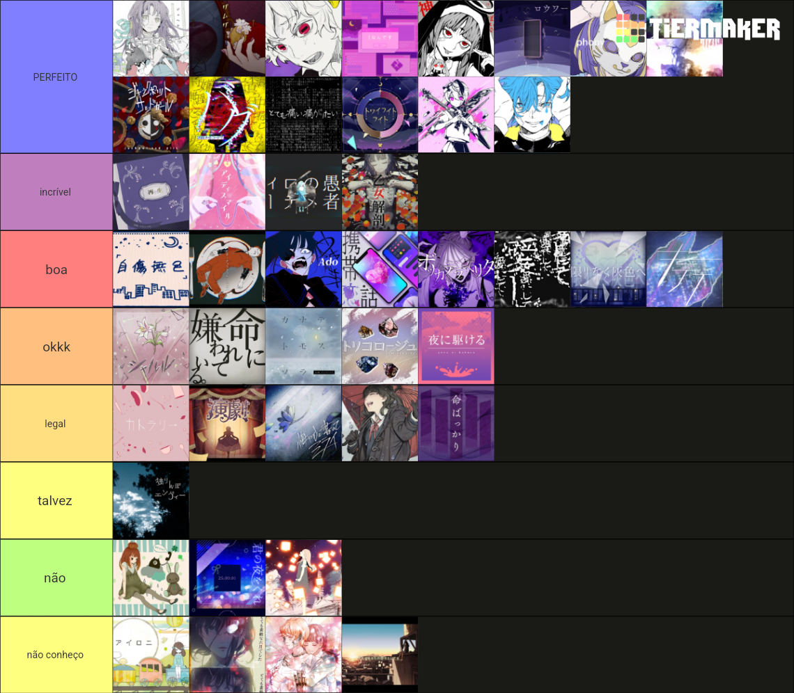 [11/2023] Nightcord Commissioned and Cover Song List Tier List ...