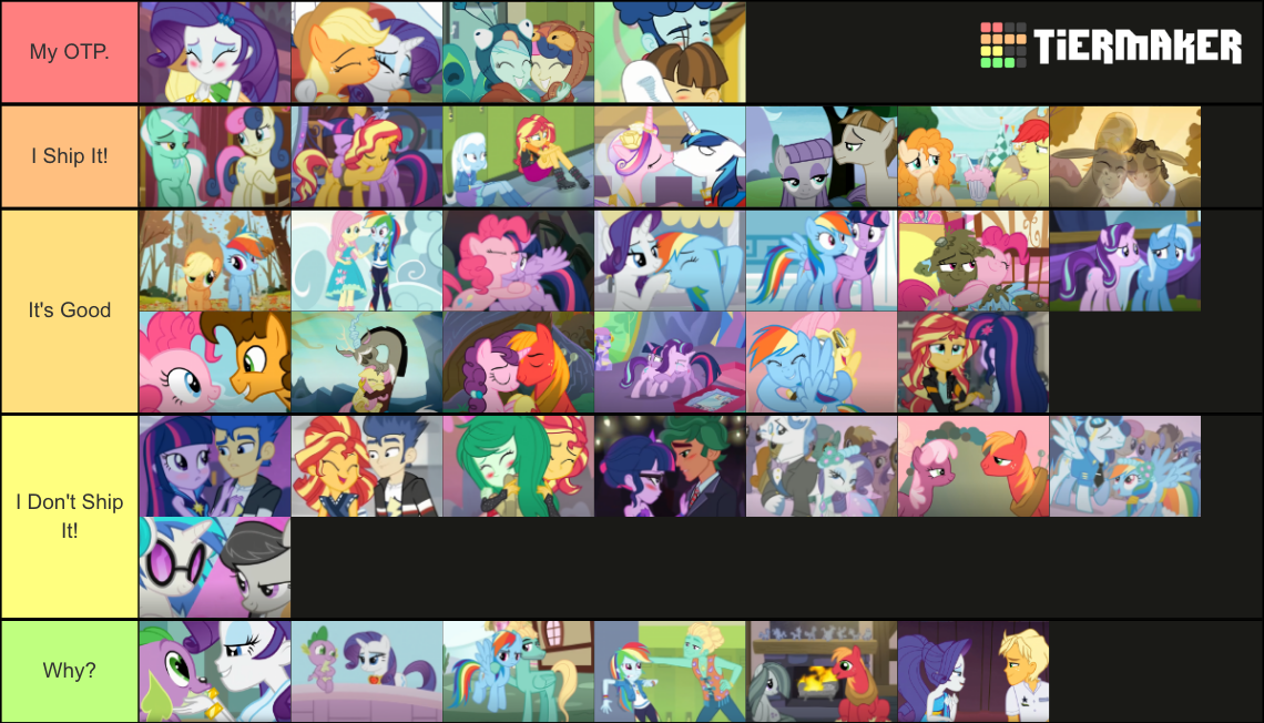 My Little Pony Ships Tier List (Community Rankings) - TierMaker