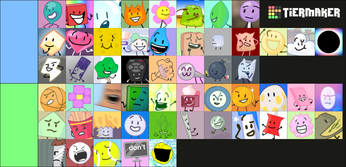 All 64 BFB Characters Tier List (Community Rankings) - TierMaker