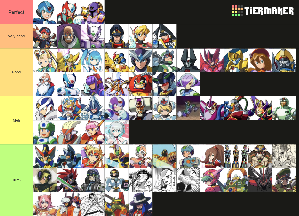 Mega Man X characters Tier List (Community Rankings) - TierMaker