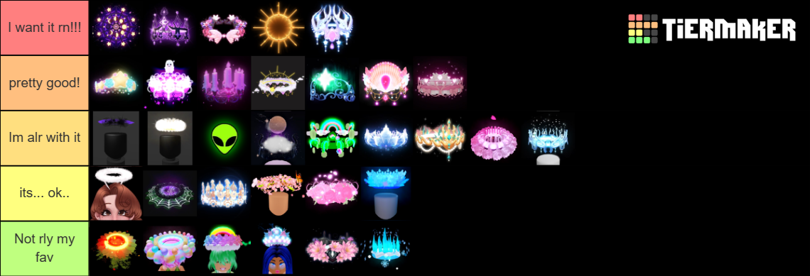 (Rh) Royale High halo (winter glitterfrost 2023) Tier List (Community ...