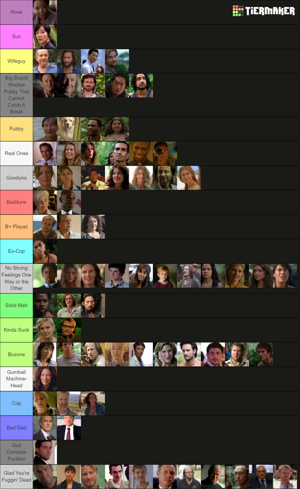 Lost Characters Tier List (Community Rankings) - TierMaker