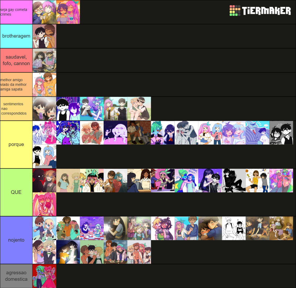 OMORI ship ranking Tier List (Community Rankings) - TierMaker