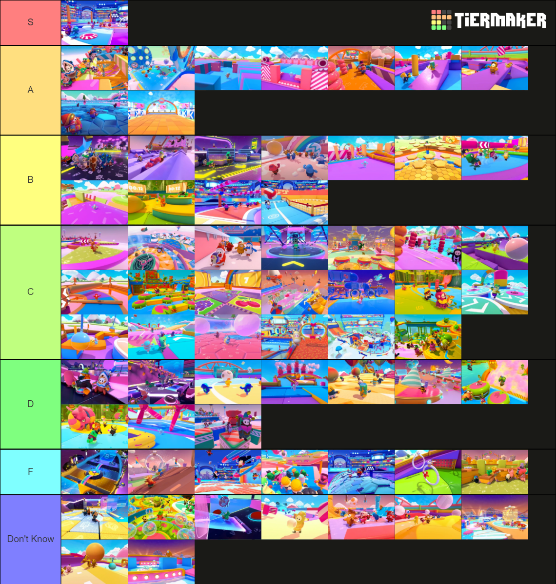 All Fall guys maps seasons 1-7 Tier List (Community Rankings) - TierMaker