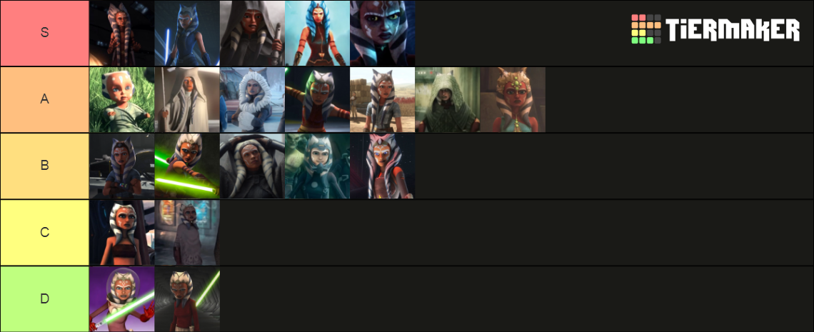 All Ahsoka Looks Tier List (Community Rankings) - TierMaker