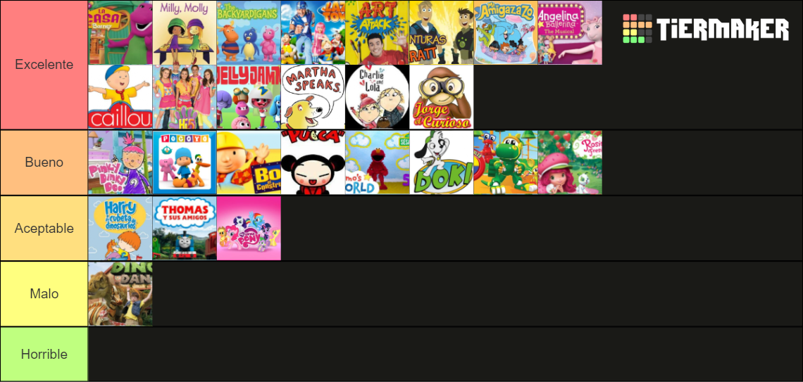Programas de Discovery Kids Tier List (Community Rankings) - TierMaker