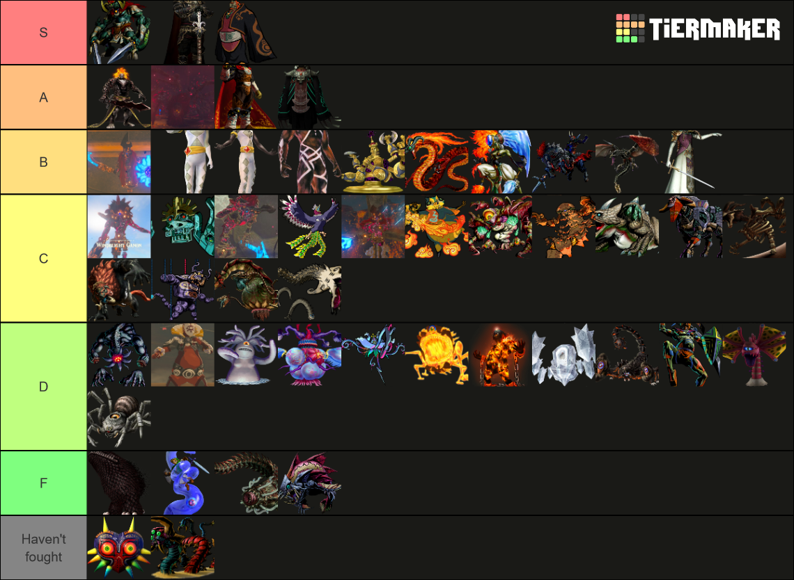 The Legend of Zelda 3D Bosses Tier List (Community Rankings) - TierMaker