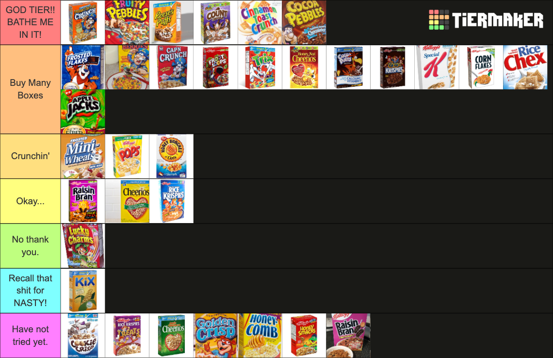 Best Cereals Tier List (Community Rankings) - TierMaker