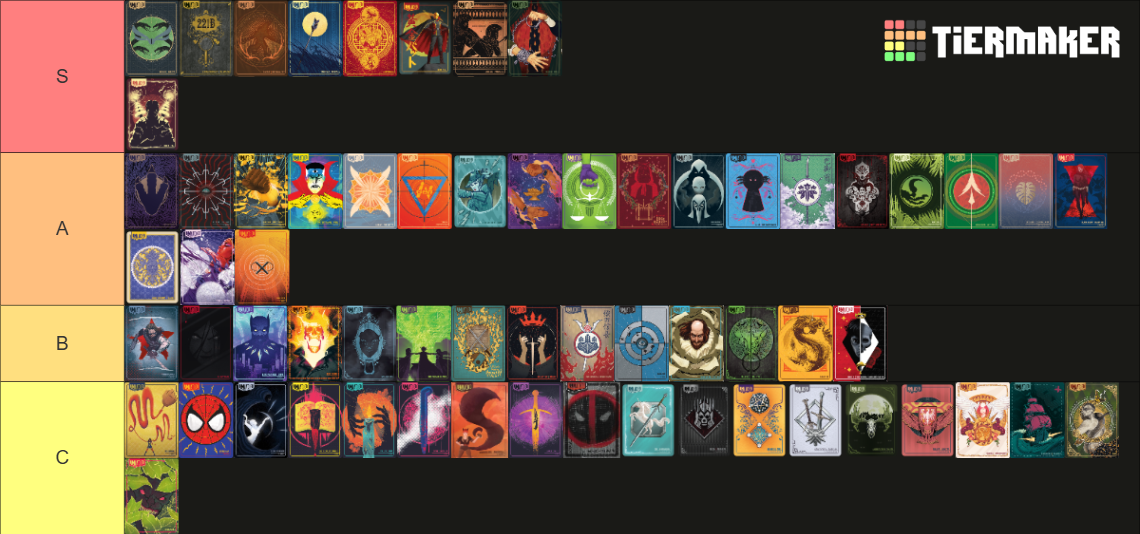 Unmatched Fighter [Cardbacks] (July 2025) Tier List (Community Rankings) - TierMaker