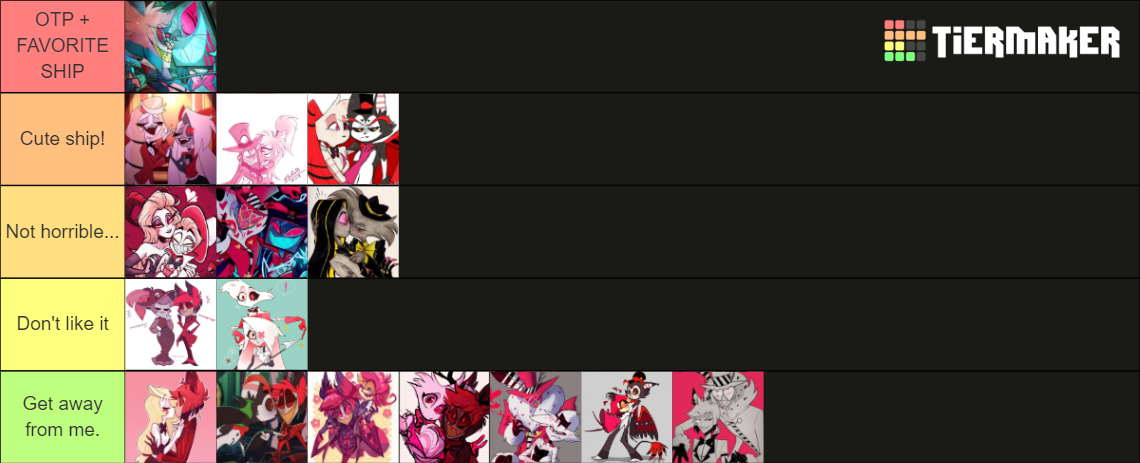 Hazbin Hotel Ships Tier List (Community Rankings) - TierMaker