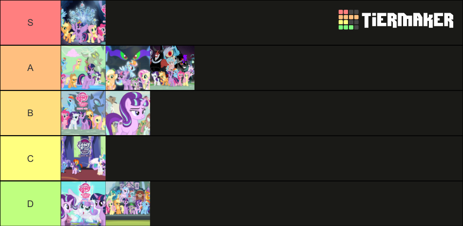 Every Season of MLP Ranked Tier List (Community Rankings) - TierMaker
