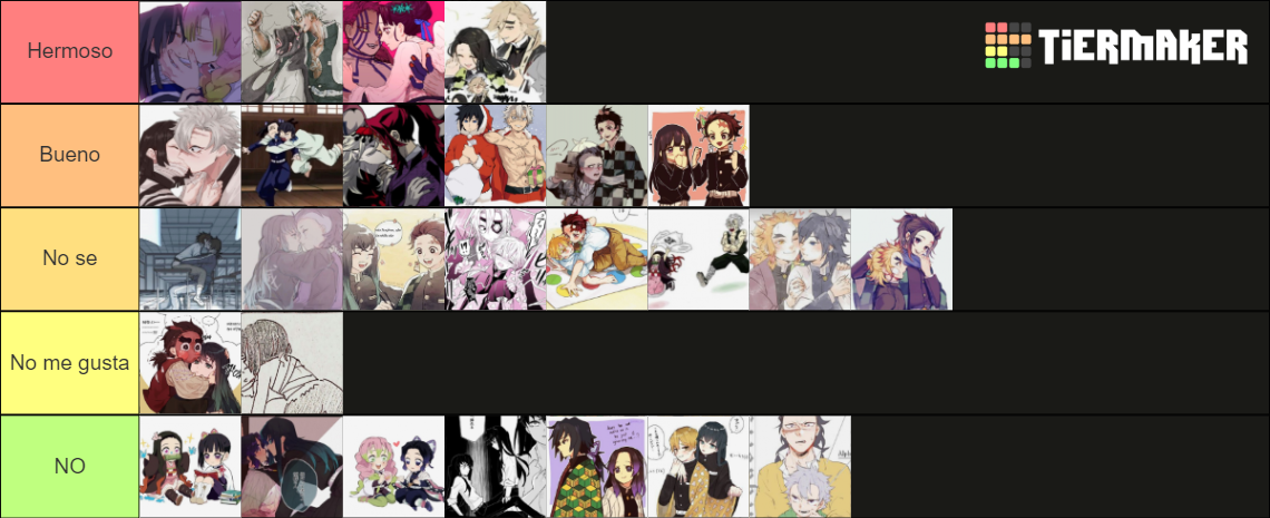 Kny ships Tier List (Community Rankings) - TierMaker