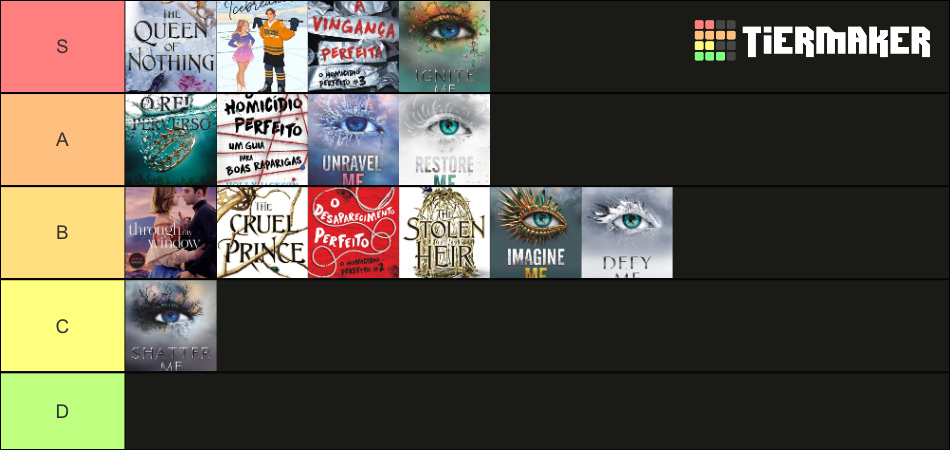 Books ranking Tier List (Community Rankings) - TierMaker