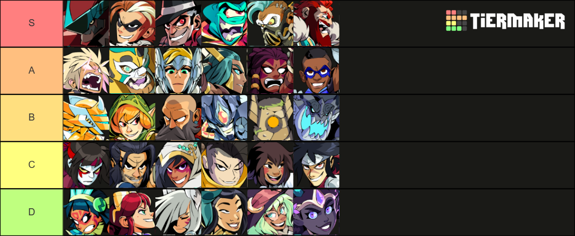 Brawlhalla Legends [Seven] Tier List (Community Rankings) - TierMaker
