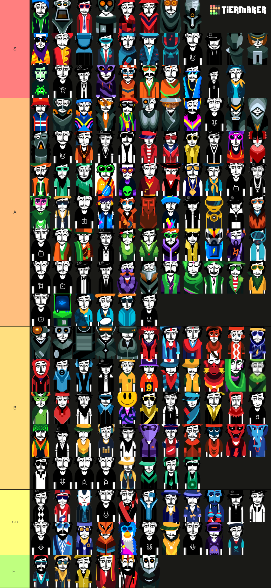 Incredibox characters (mods included) Tier List (Community Rankings ...