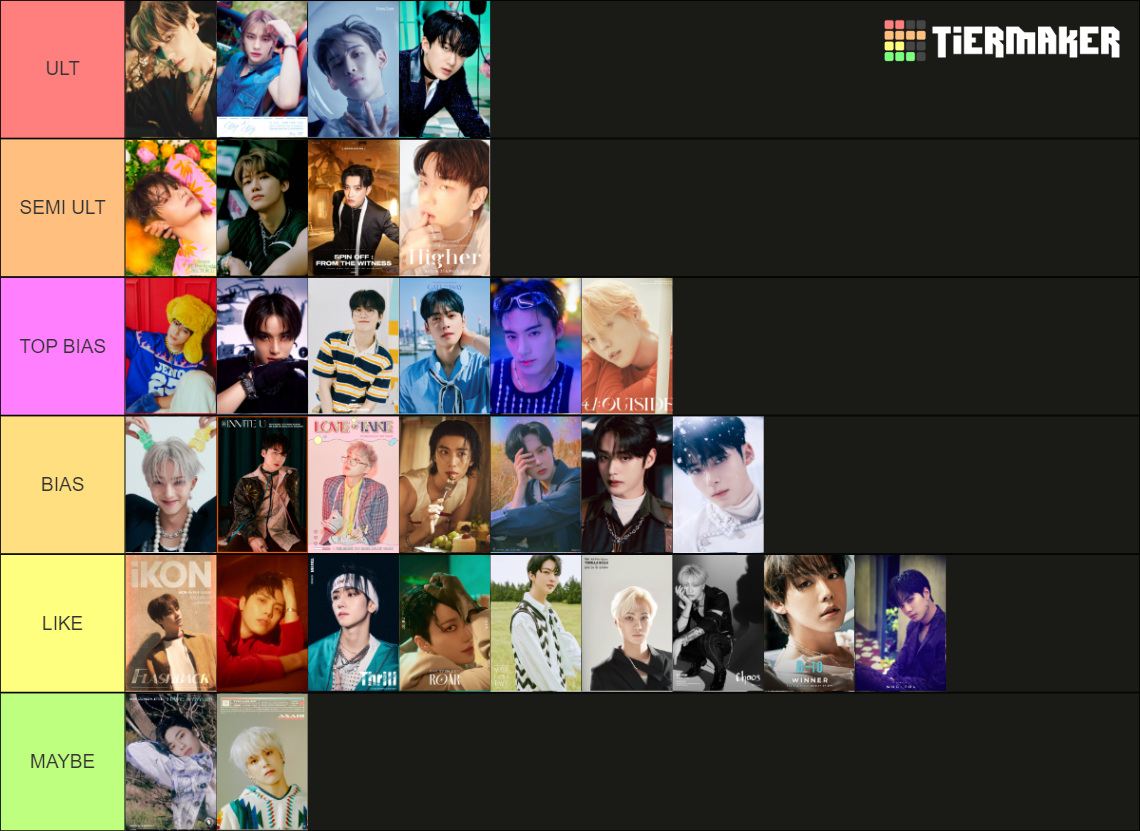 KPOP BOY BIAS RANKING (JENNIFER) Tier List (Community Rankings) - TierMaker
