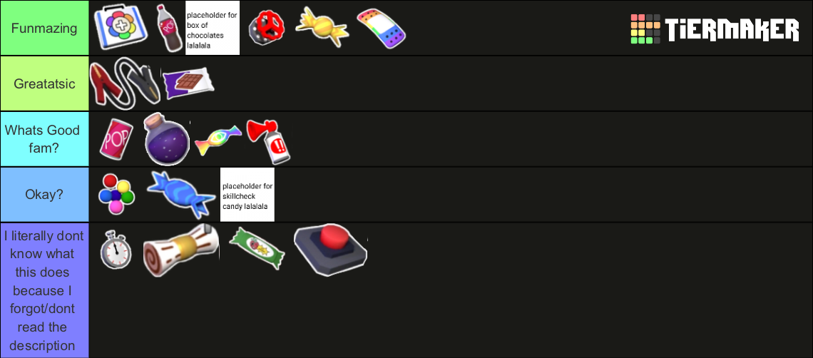 Dandy's World Items Tierlist! Tier List (Community Rankings) - TierMaker