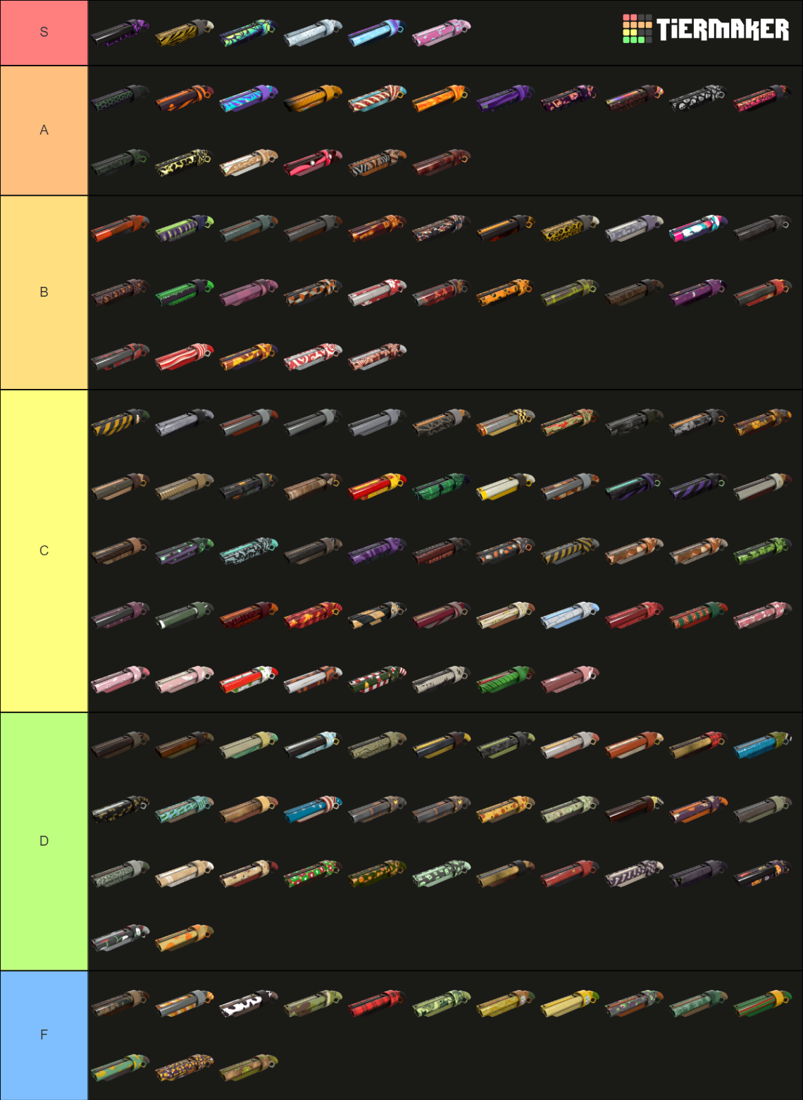 TF2 Scattergun Skins Tier List (Community Rankings) - TierMaker
