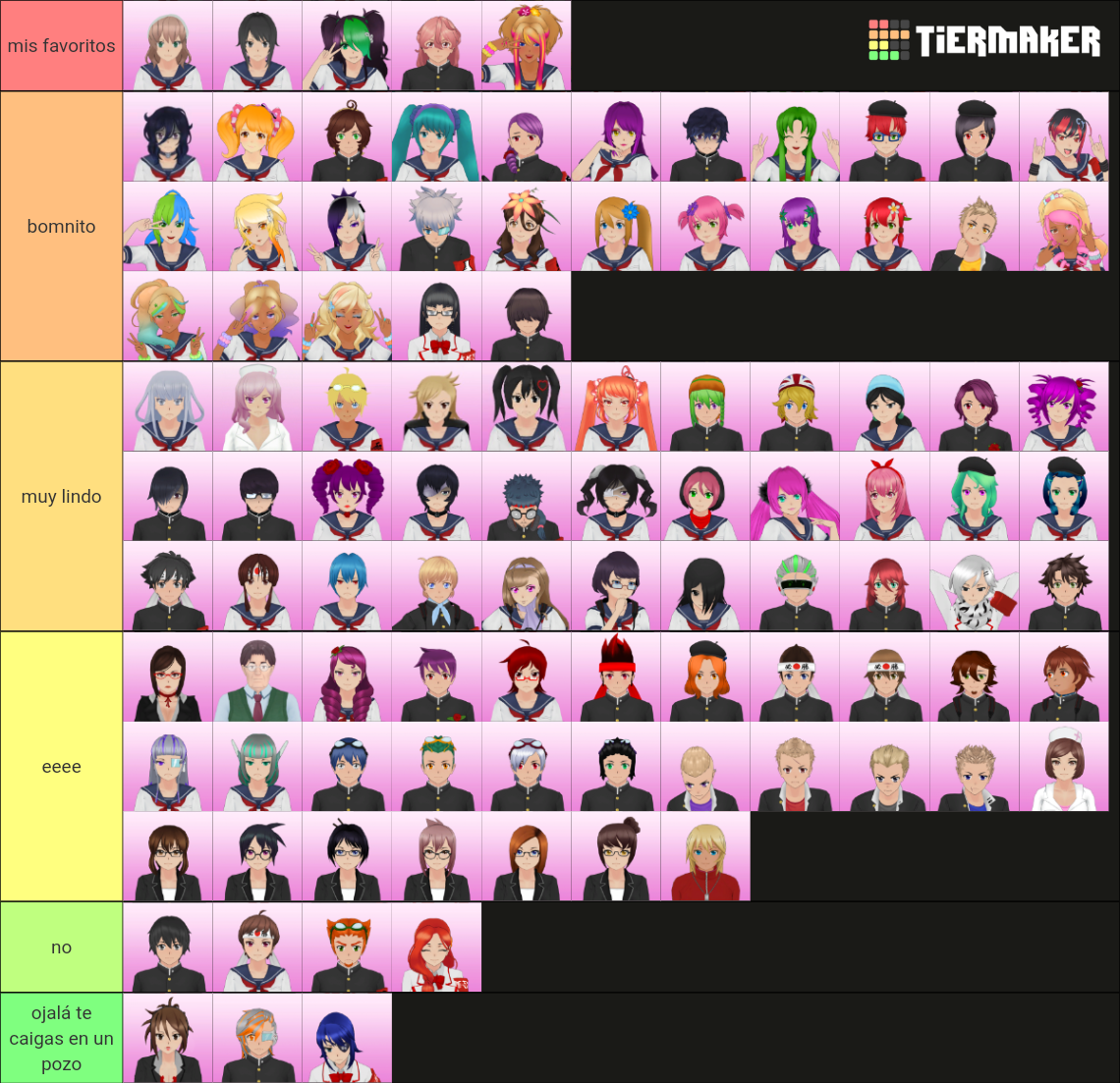All of the Yandere Simulator Characters Tier List (Community Rankings ...