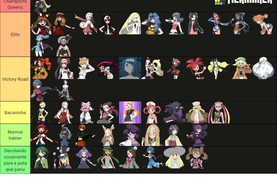Ultimate Pokemon Waifus Tier List (Community Rankings) - TierMaker