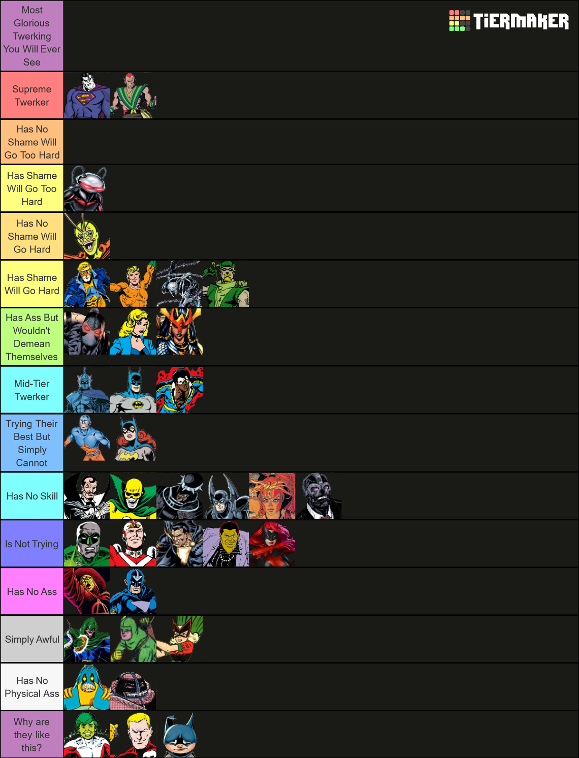 Ultimate DC characters (500+) Tier List (Community Rankings) - TierMaker