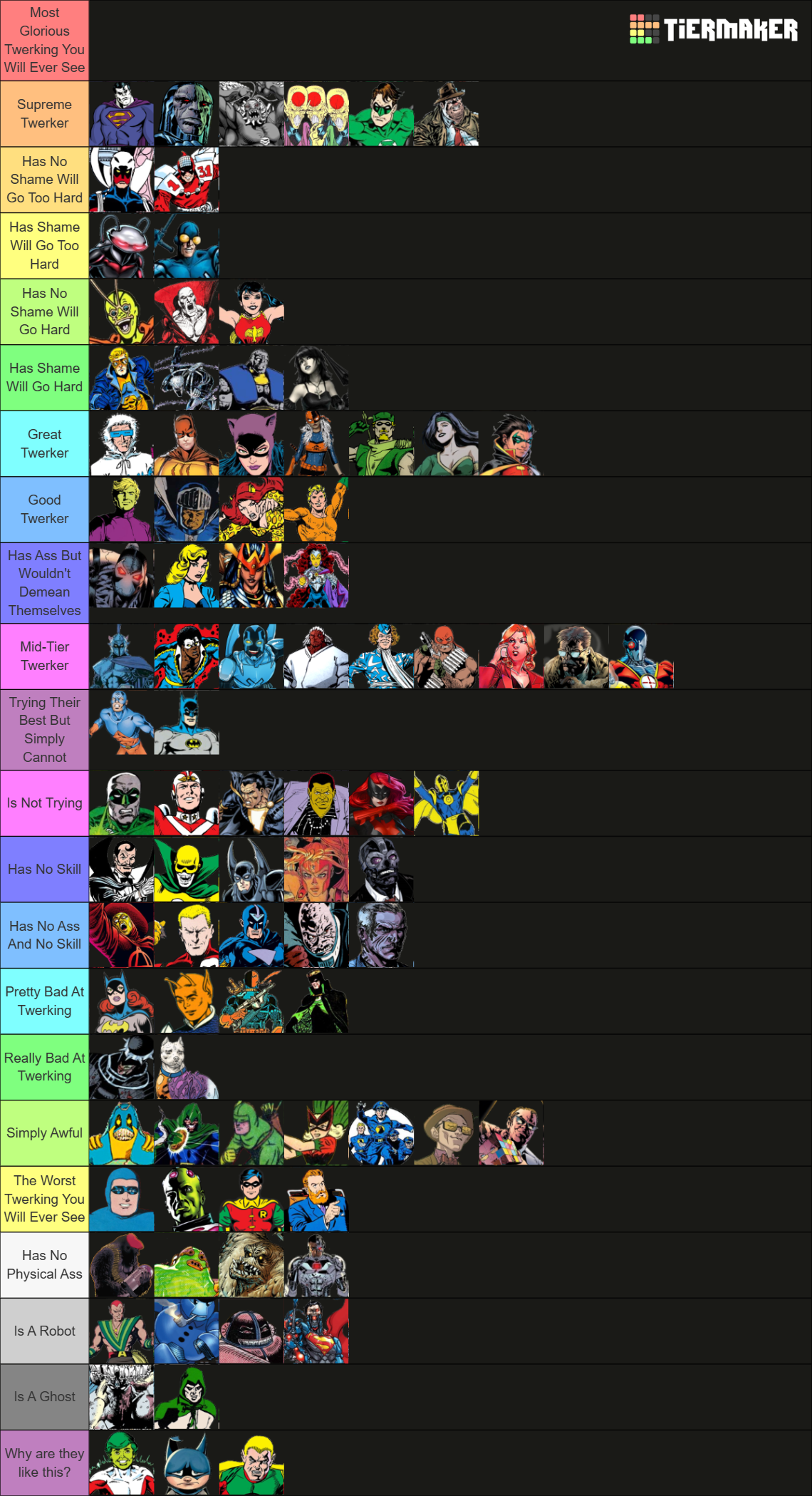 Ultimate DC characters (500+) Tier List (Community Rankings) - TierMaker
