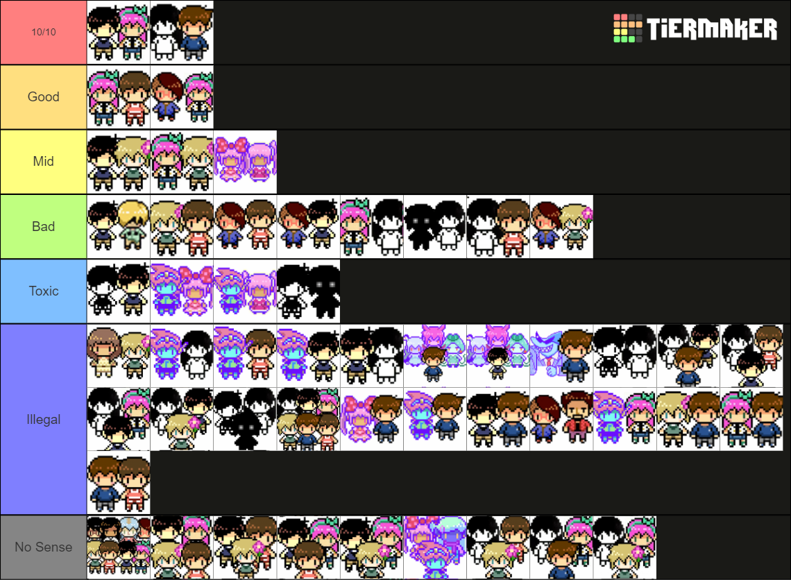 All OMORI ships (69 total) Tier List (Community Rankings) - TierMaker
