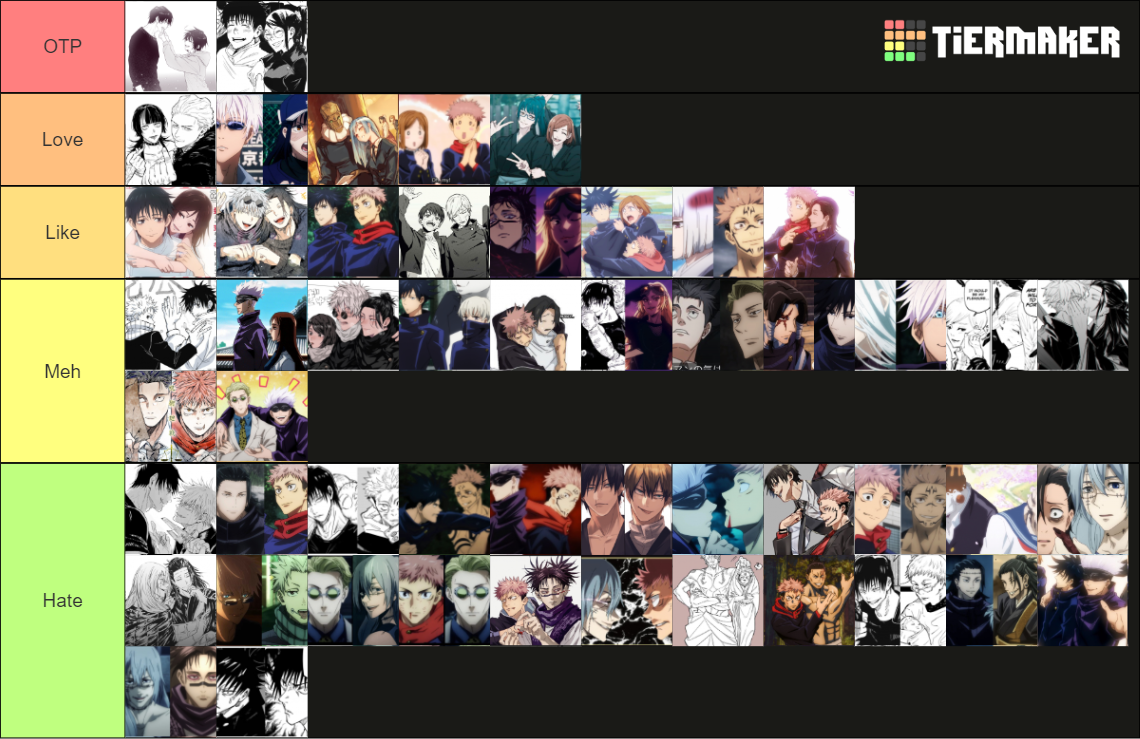 Jujutsu kaisen ships (manga readers) Tier List (Community Rankings ...