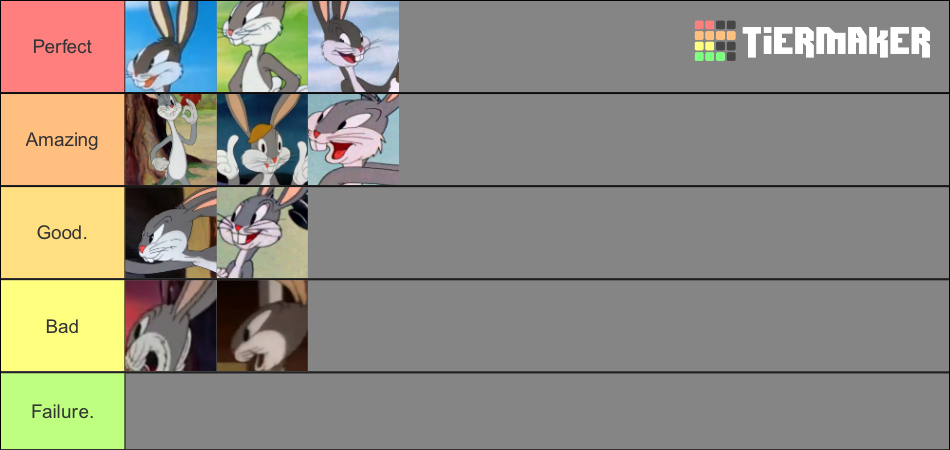 Bugs Bunny Incarnations (WIP) Tier List (Community Rankings) - TierMaker Bugs Bunny Incarnations (WIP) Tier List (Community Rankings) - TierMaker