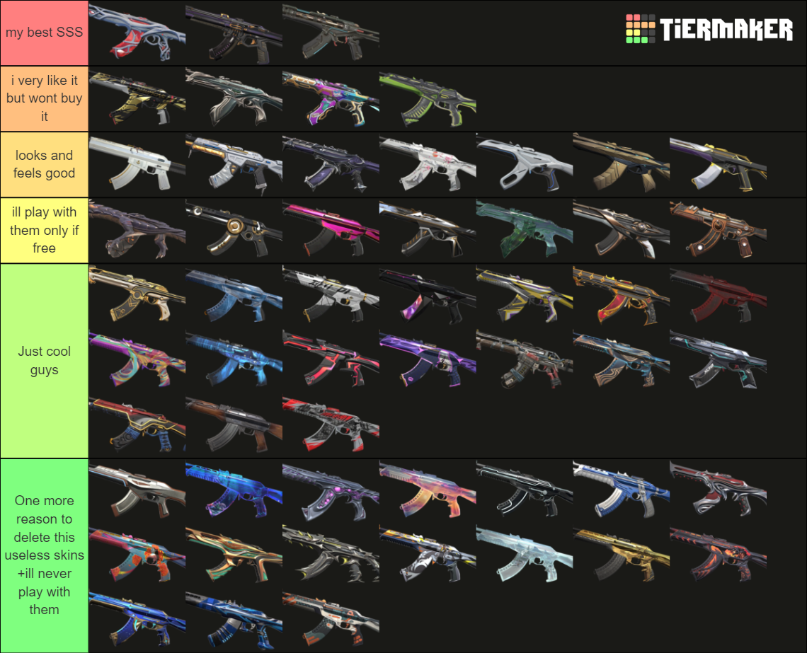 Valorant Vandal Skins (June 2023) Tier List (Community Rankings ...