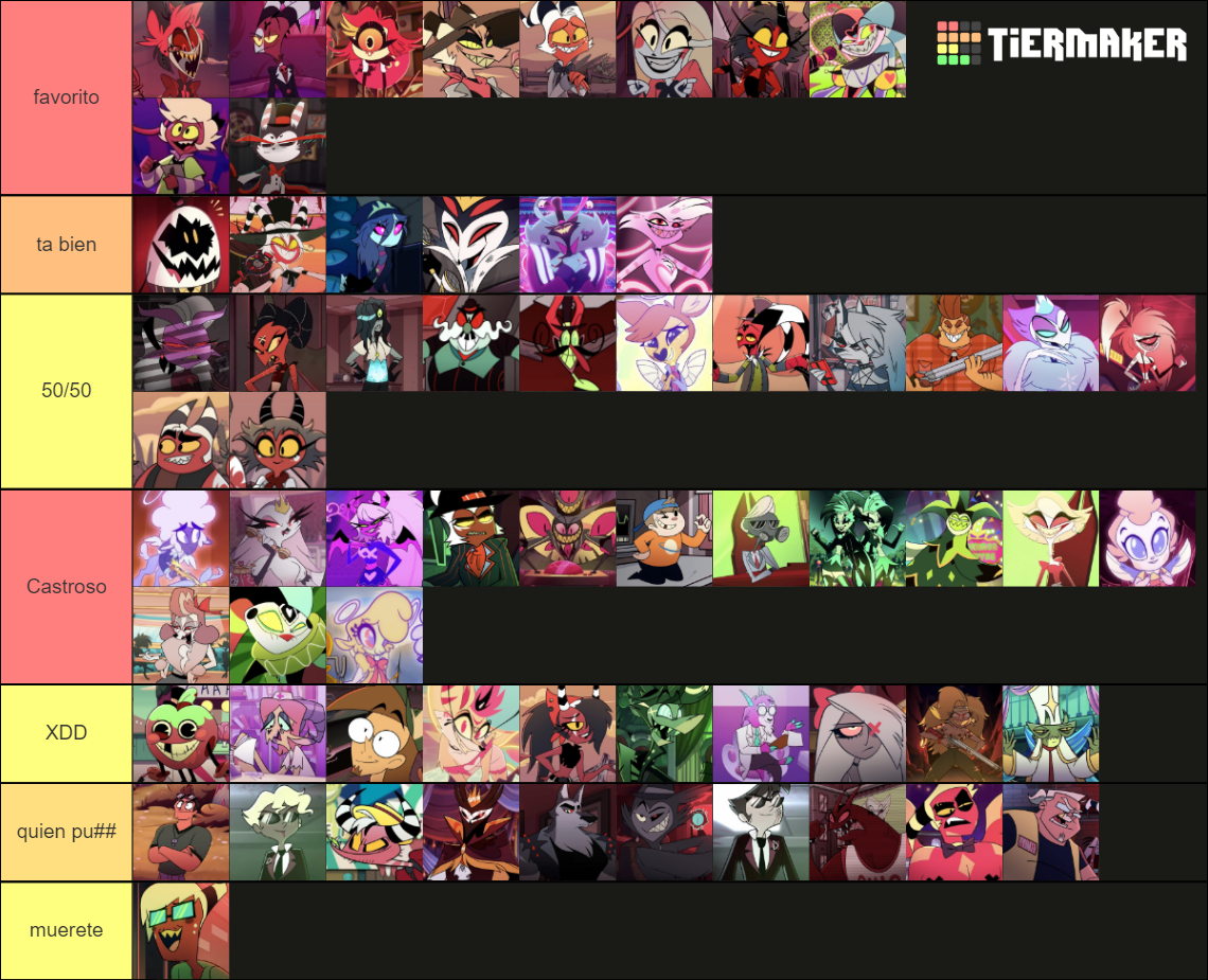 Helluva Boss Characters Tier List (Community Rankings) - TierMaker