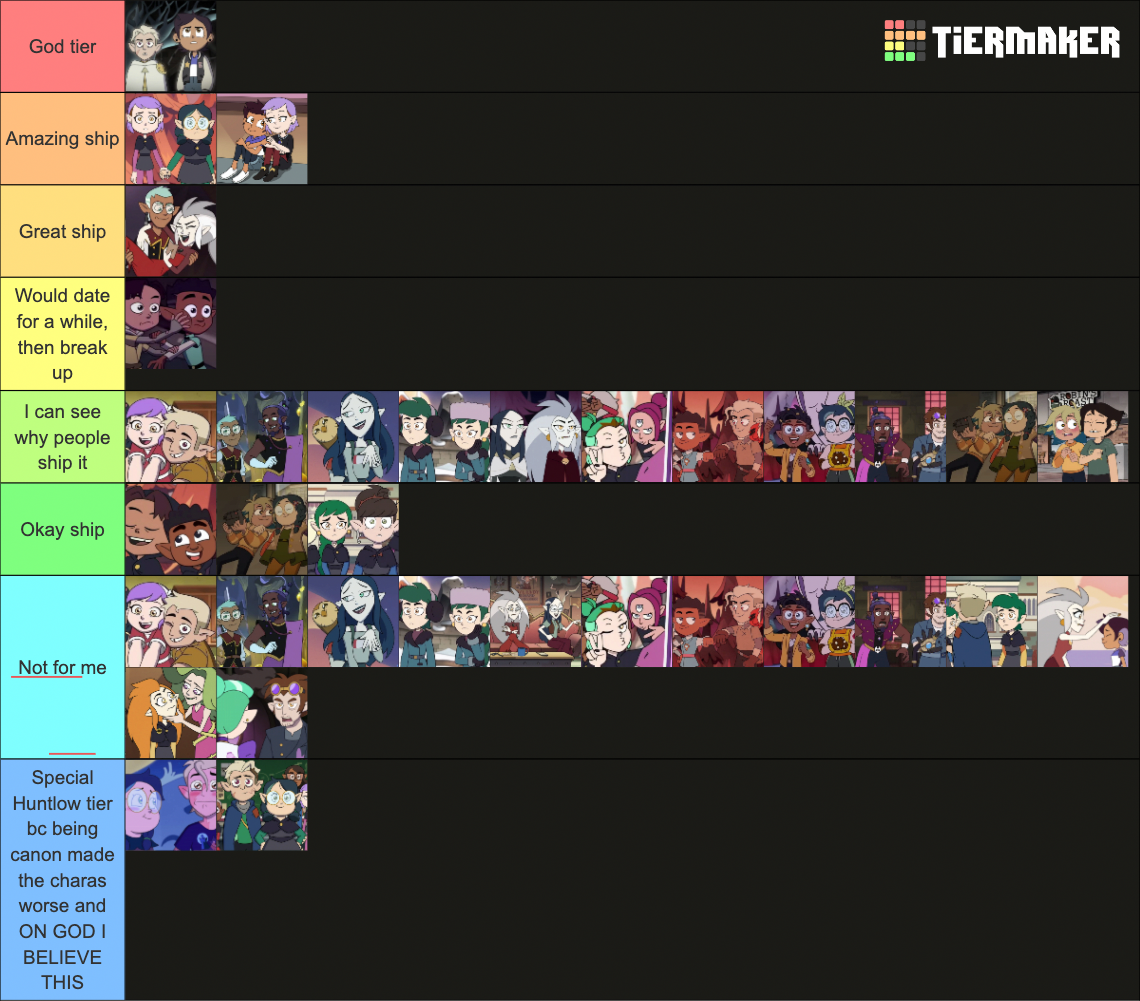 TOH ships (s3 updated) Tier List (Community Rankings) - TierMaker