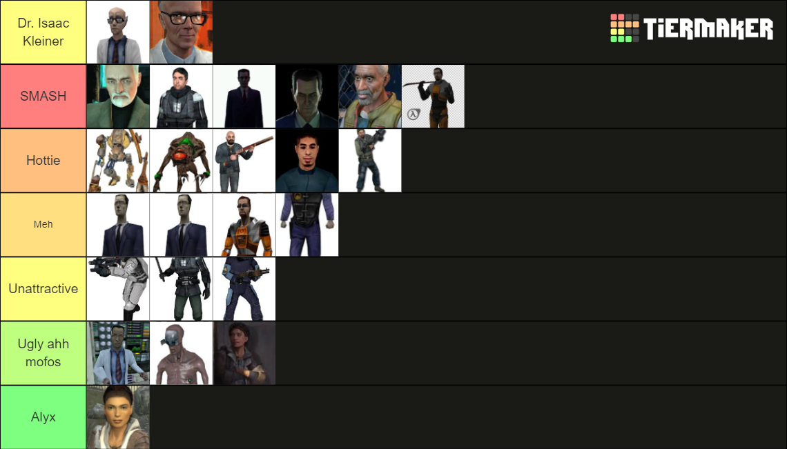 half life npcs Tier List (Community Rankings) - TierMaker