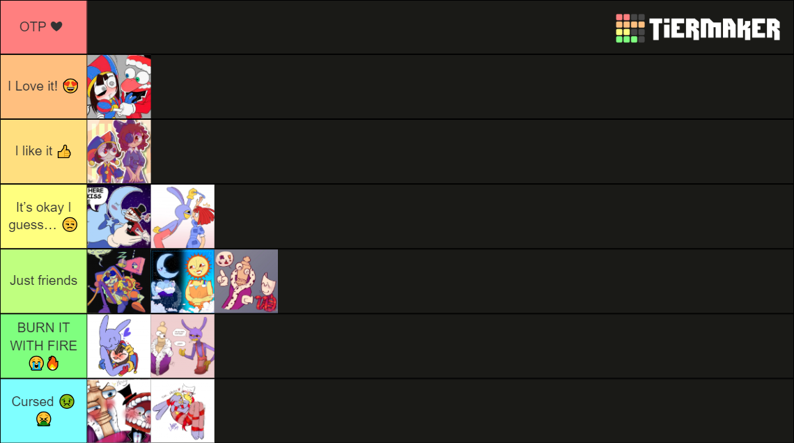 The Amazing Digital Circus Ships Tier List (Community Rankings) - TierMaker