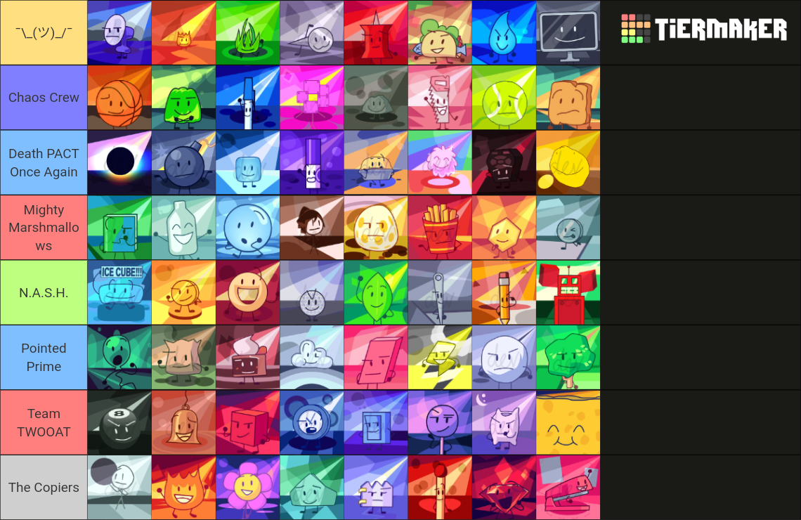 BFB with BFB 23 Icons (ALL CONTESTANTS) Tier List (Community Rankings ...