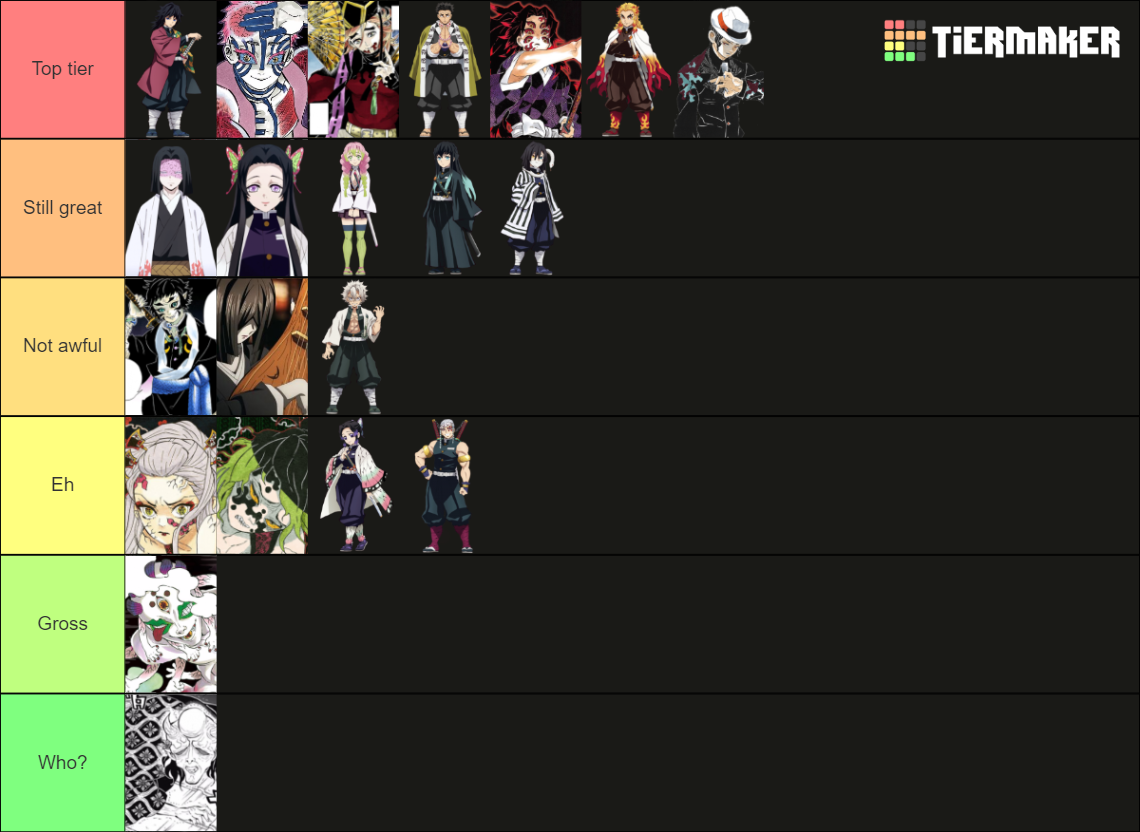 ALL OF KNY Tier List (Community Rankings) - TierMaker
