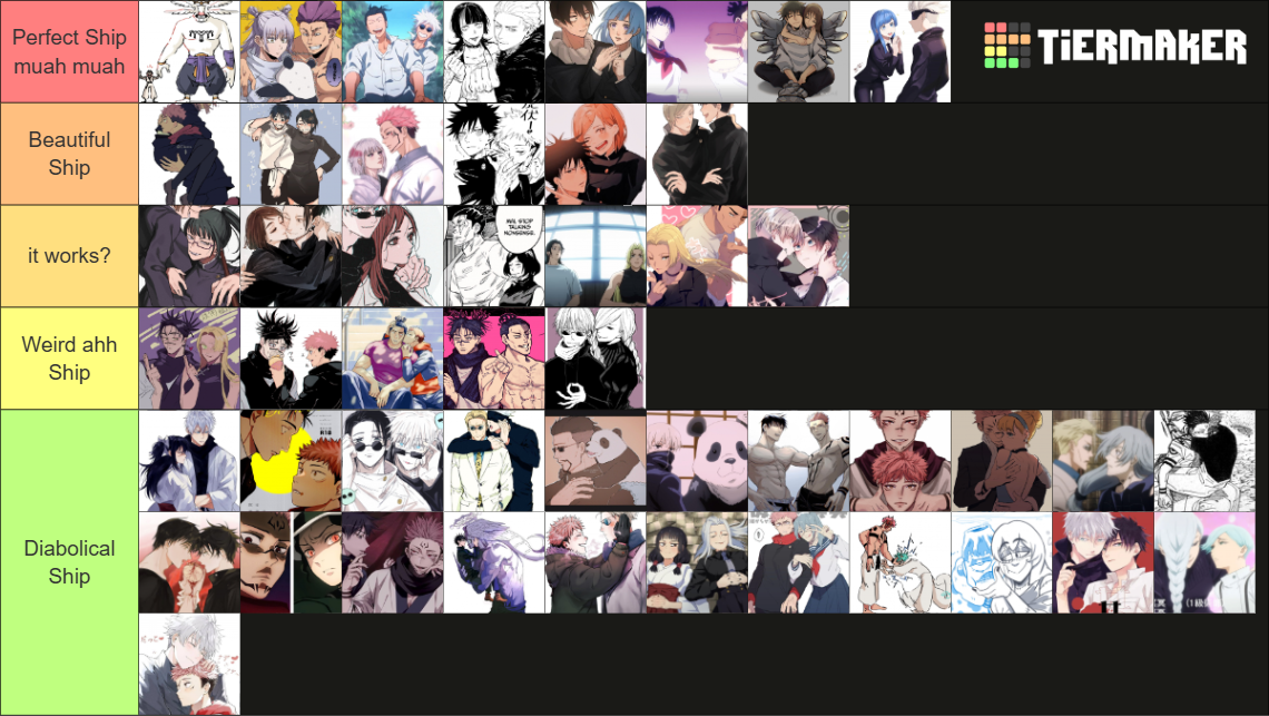 Jujutsu Kaisen Ship Tierlist (JJK) Tier List (Community Rankings ...